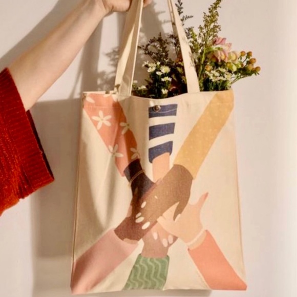 Bags | Danielle Cokes Colors Of Hands Tote | Poshmark